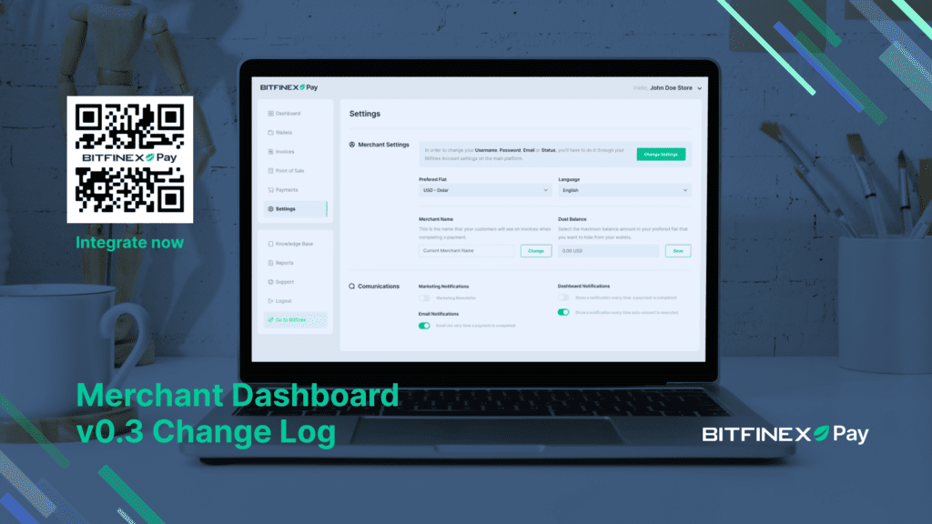 Bitfinex Pay Merchant Dashboard – Release V0.3 - Bitfinex blog