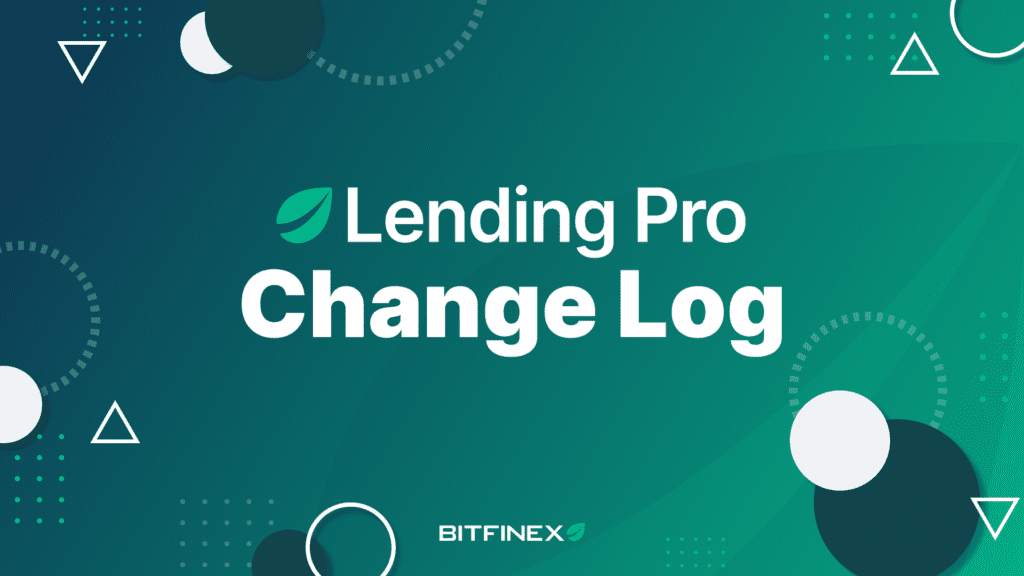 Lending Pro Change Log — January 2023 - Bitfinex blog